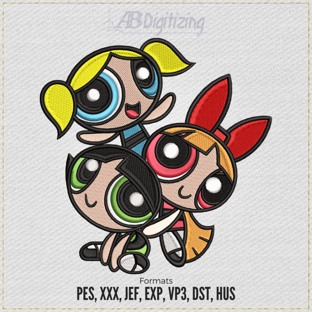 Blossom Bubbles and Buttercup Embroidery Design | ABDigitizing