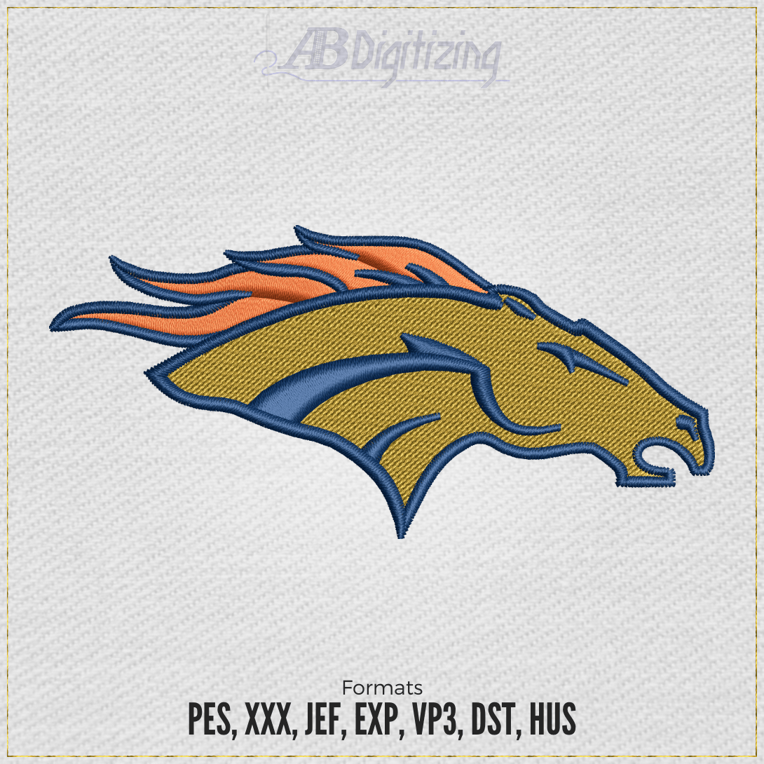 Denver Broncos Embroidery Design | ABDigitizing