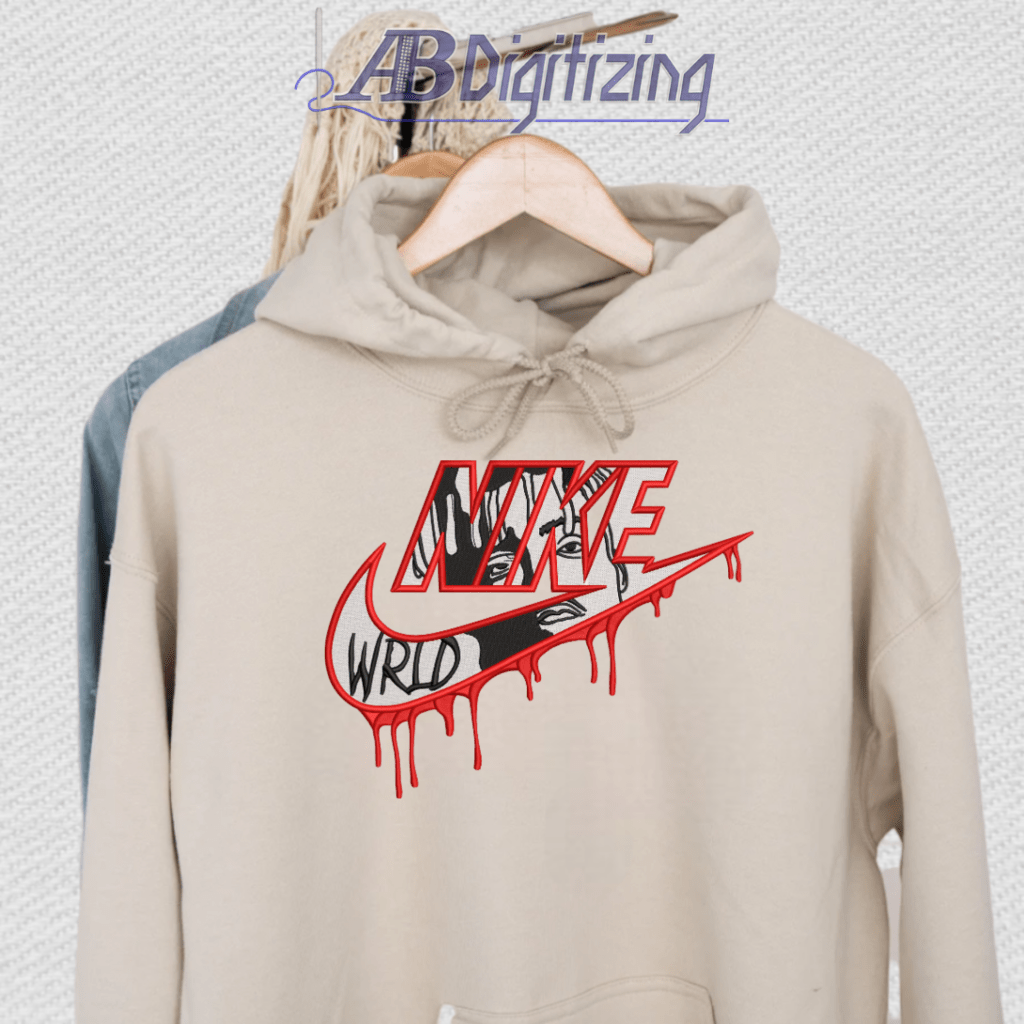 Juice Wrld Swoosh Embroidery Design | ABDigitizing