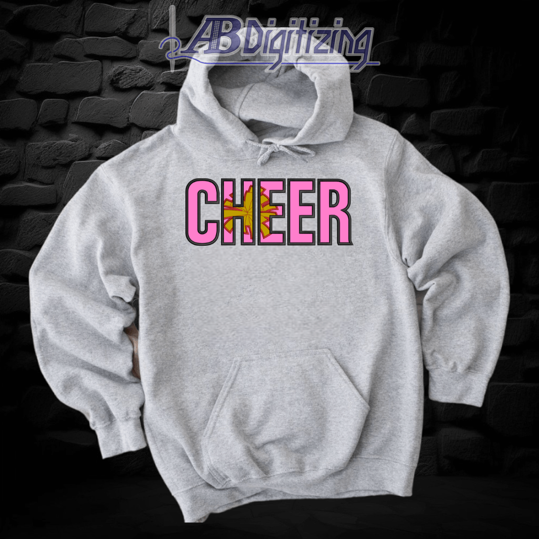 CHEER Word Embroidery Design | ABDigitizing