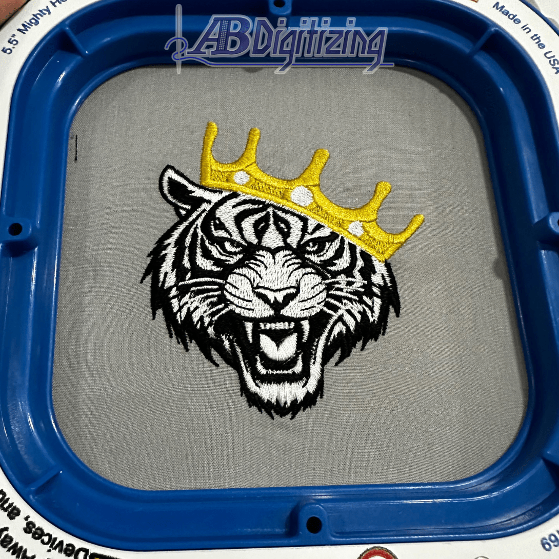 Tiger King Embroidery Design - ABDigitizing