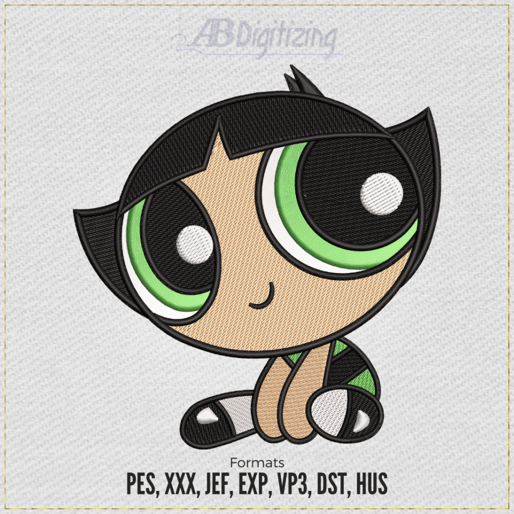 Buttercup Character Embroidery Design | ABDigitizing