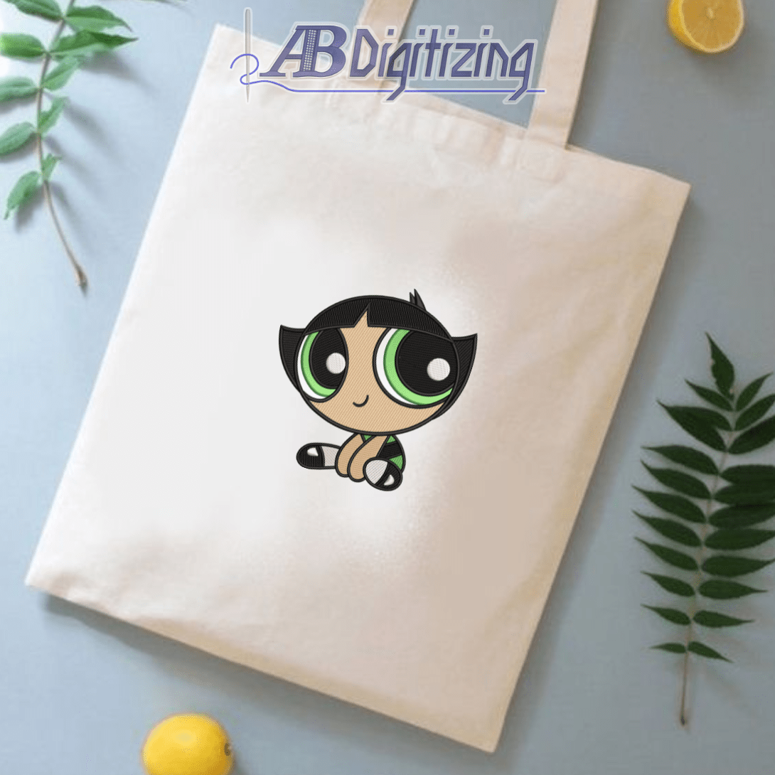 Buttercup Character Embroidery Design | ABDigitizing