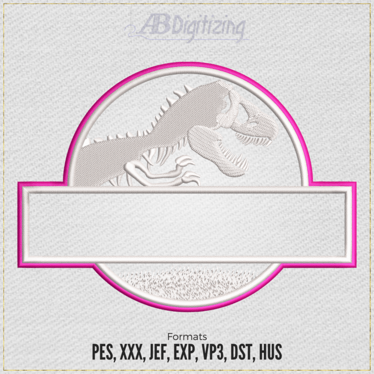 Jurassic World Logo Embroidery Design - 02 | ABDigitizing