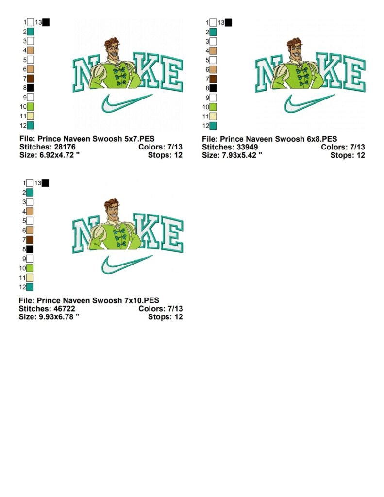 Prince Naveem Swoosh Embroidery Design | ABDigitizing