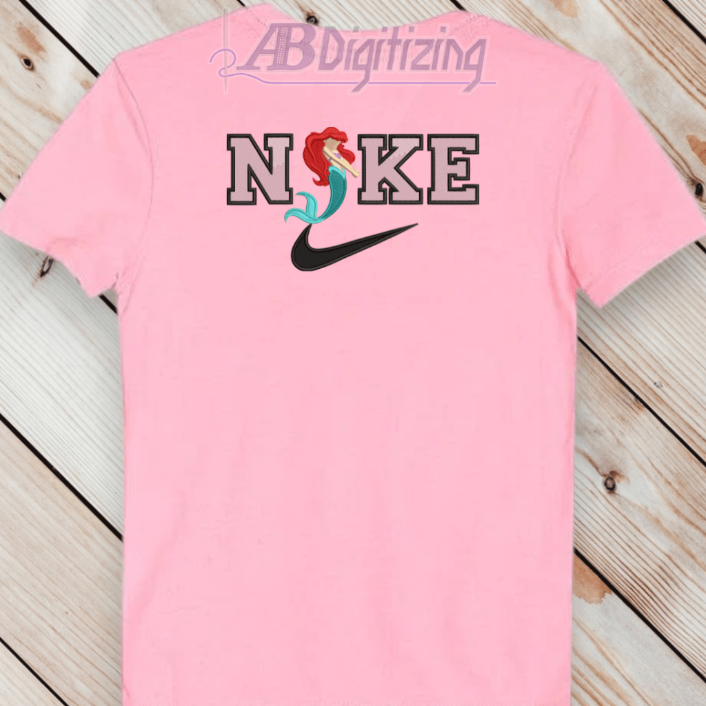Ariel Swoosh Embroidery Design | ABDigitizing