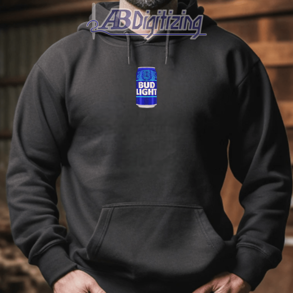 Bud Light Beer Embroidery Design | ABDigitizing