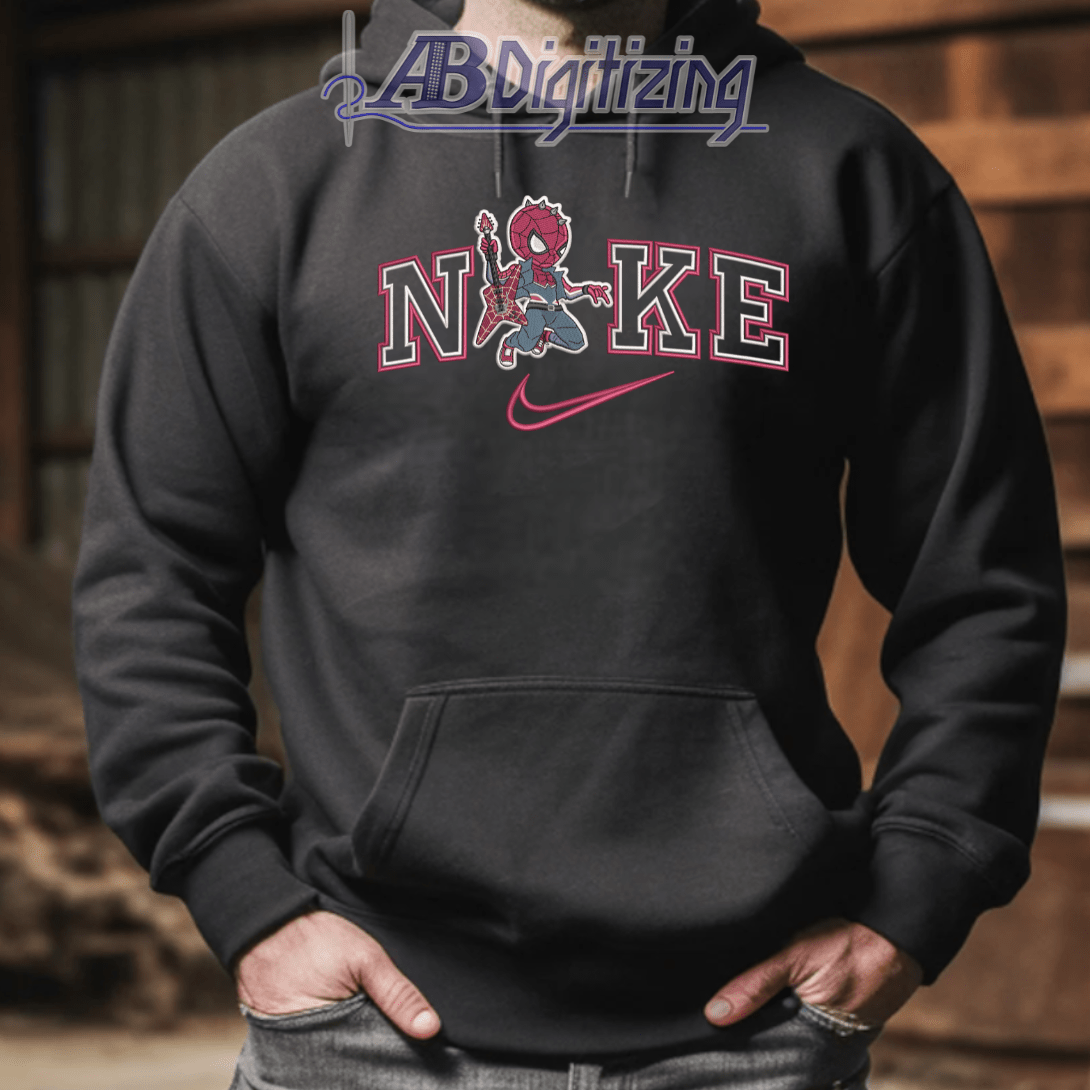 Ariel Swoosh Embroidery Design - ABDigitizing