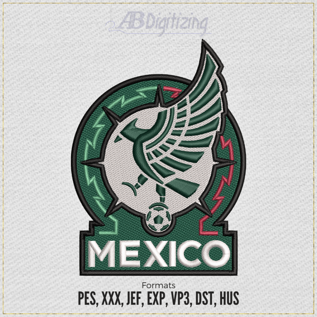 Mexico National Football Team Embroidery design | ABDigitizing