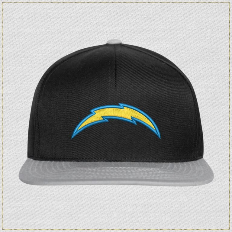 Chargers Bolt Hat Logo Embroidery Design | ABDigitizing