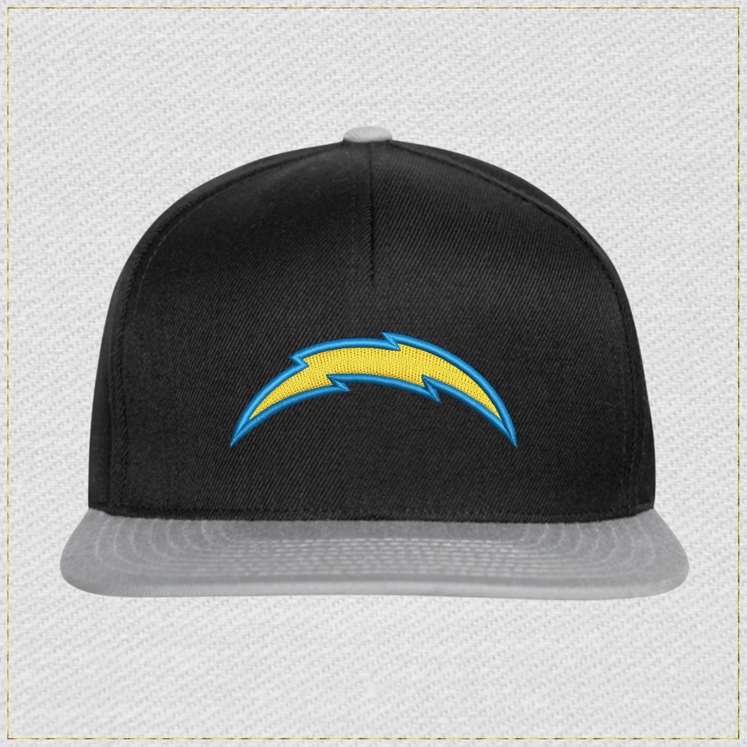 Chargers Bolt Hat Logo Embroidery Design | ABDigitizing
